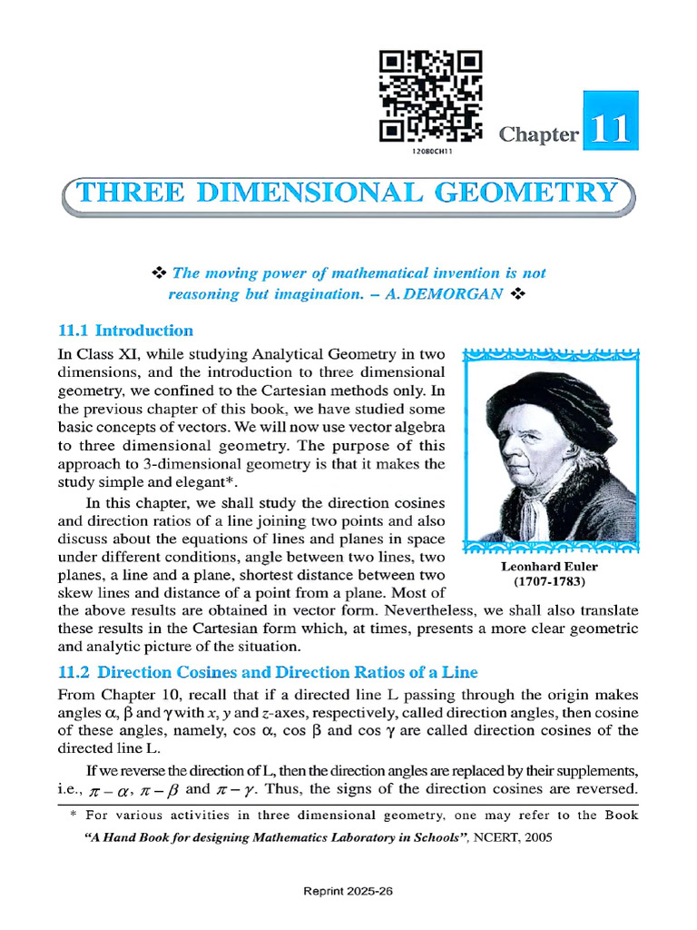 11.three Dimensional Geometry | PDF