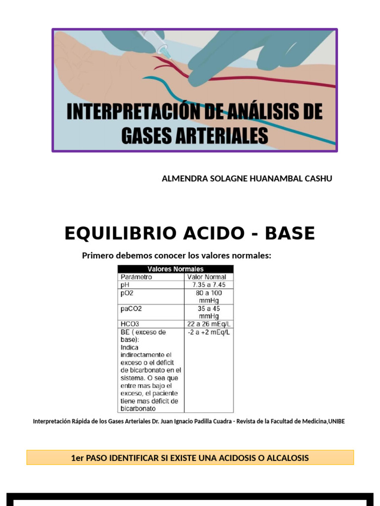 Interpretacion de Gases Arteriales | PDF | Especialidades Medicas