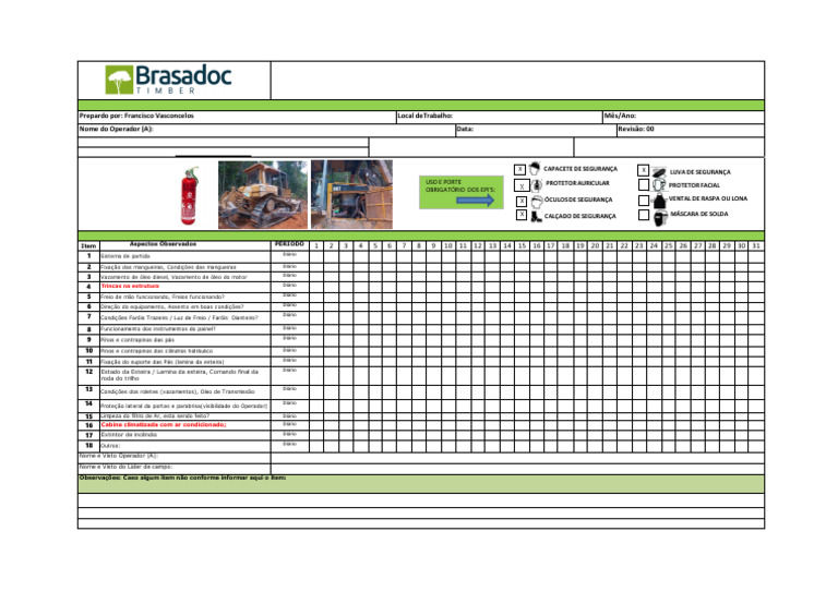 Check List Trator Esteira | PDF | Trator