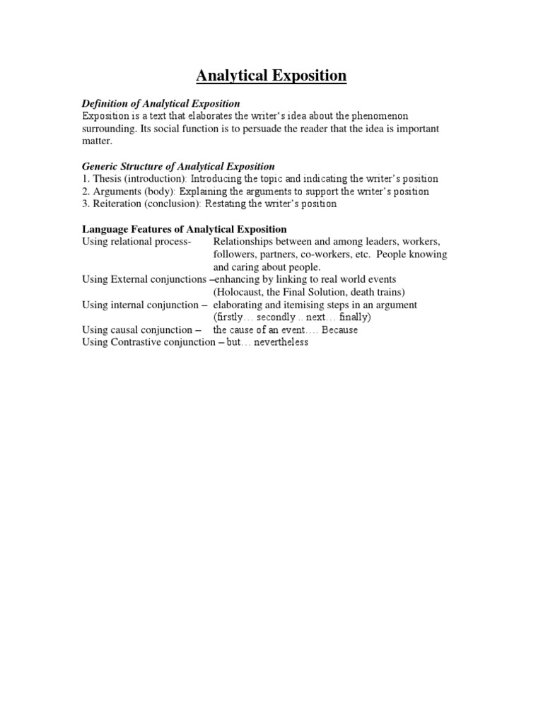 Analytical Exposition Text | PDF | Fast Food | Essays