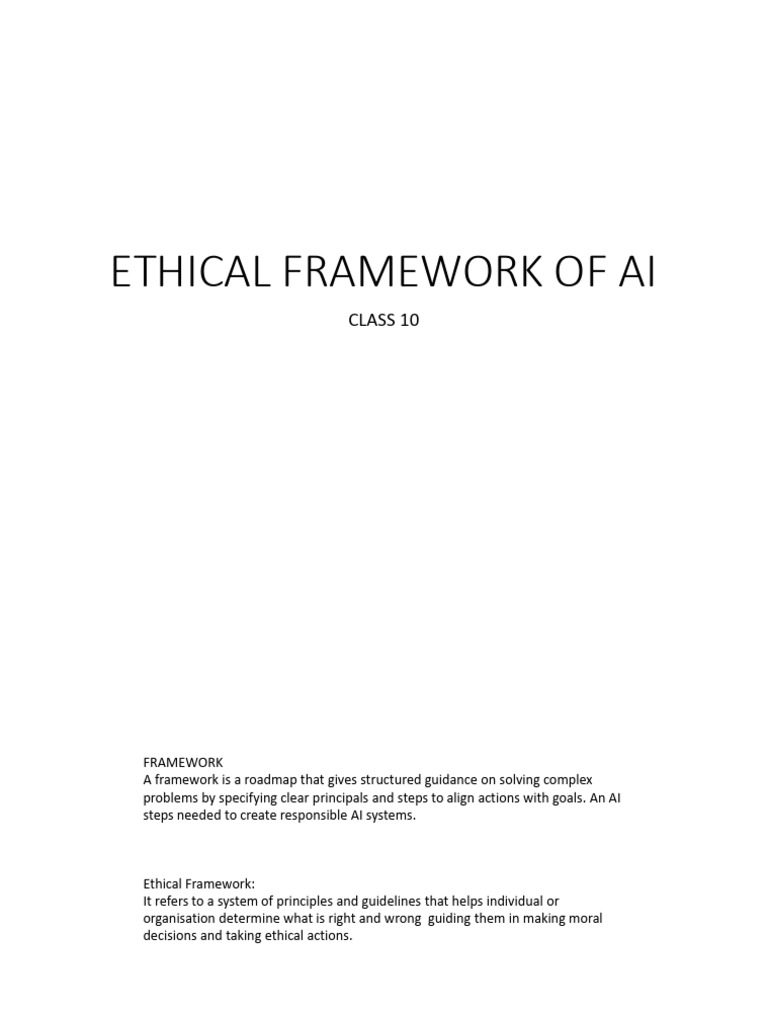 Class10 AI Ethical Framework | PDF