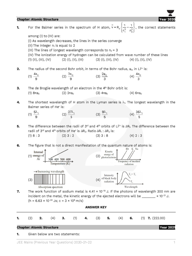 04 Atomic Structure | PDF