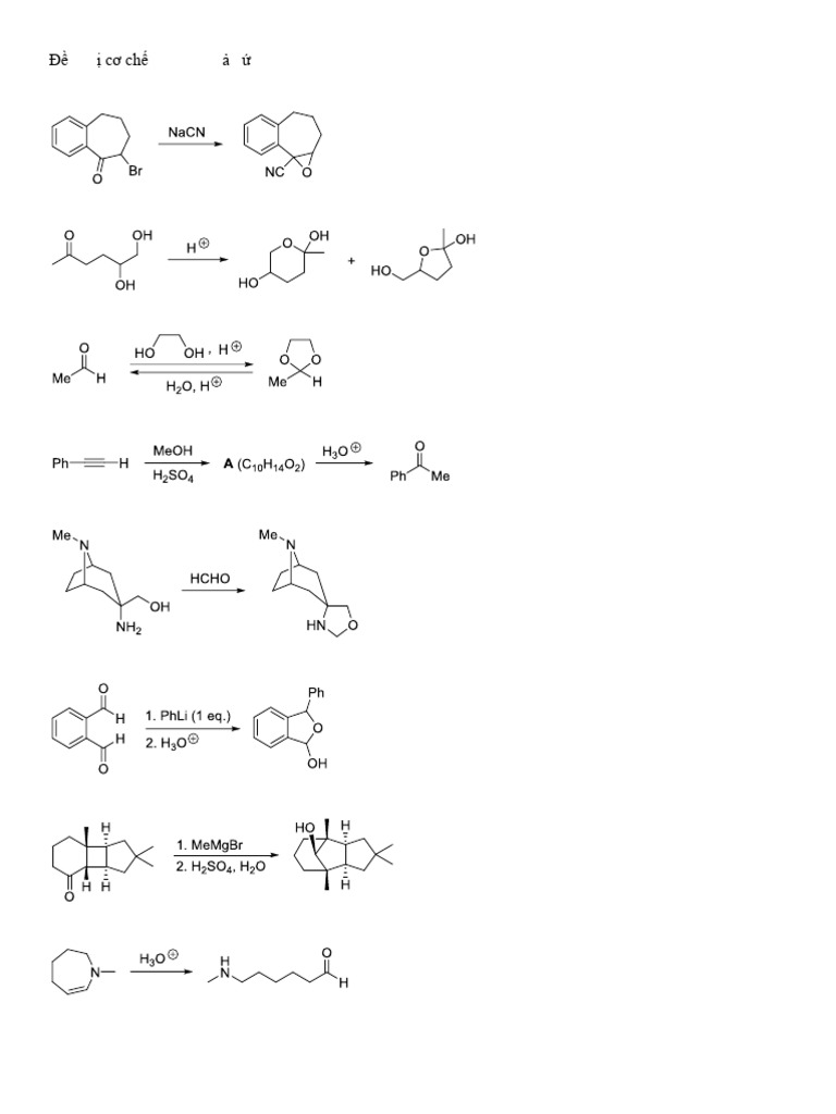 A. Bai Tap Phan Ung Cong Nucleophile | PDF