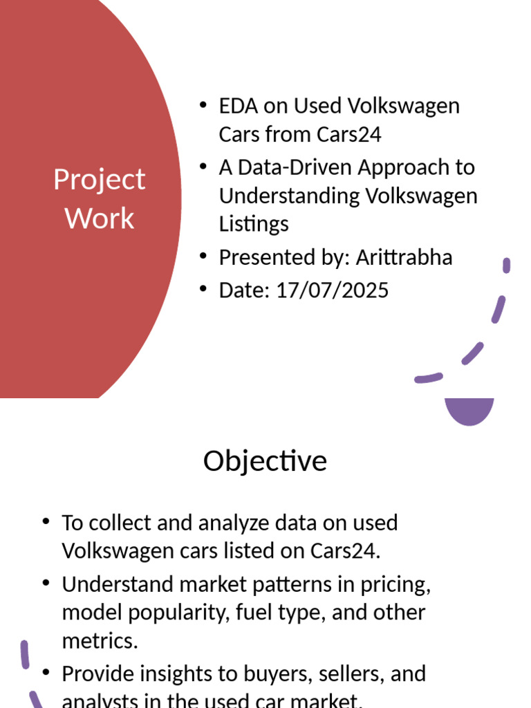EDA Used Volkswagen Cars Presentation | PDF | Data Analysis | Volkswagen