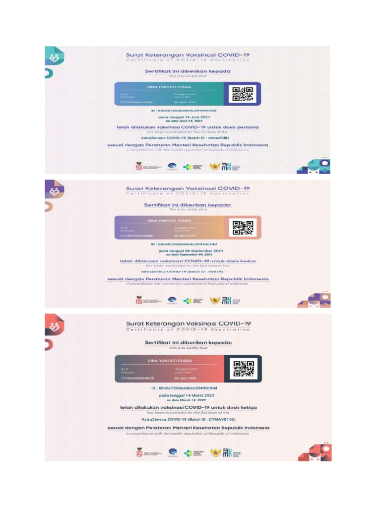 Surat Keterangan Vaksin Pdf