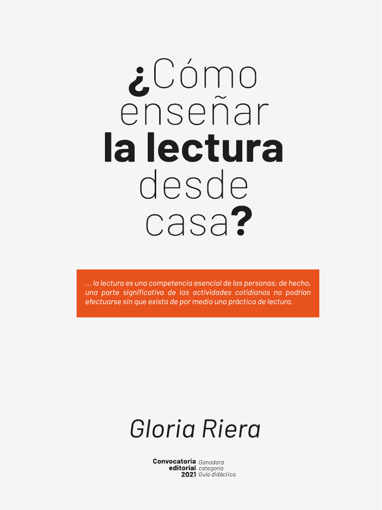Como Enseñar Lectura Desde Casa - Gloria Riera | PDF | Pensamiento ...