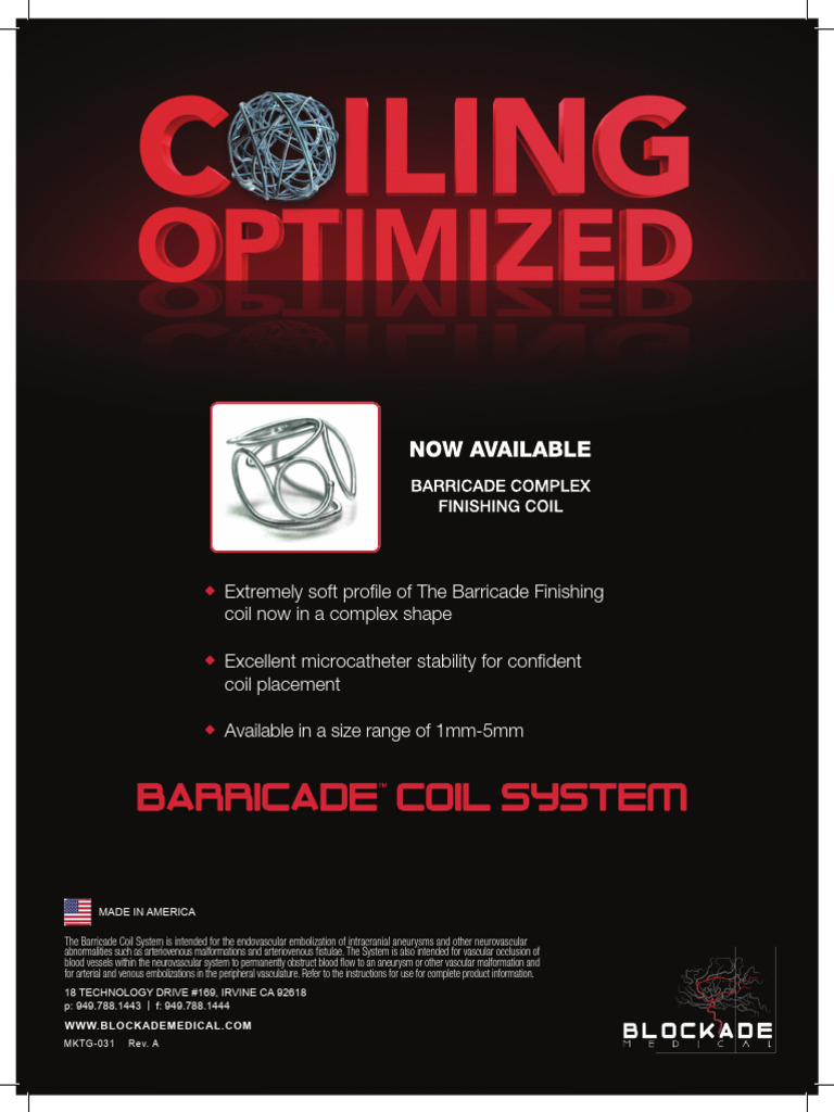 Complex Finish Coil AJNR Ad MKTG 031 Rev A | PDF