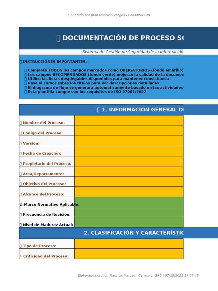 Plantilla Documentacion Proceso ISO27001 v3.0 20250528 183021 | PDF | Malware | Seguridad de la red
