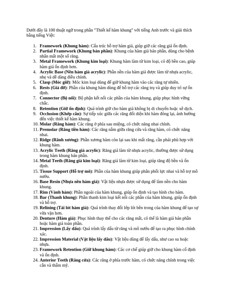 Thiết Kế Hàm Khung | PDF