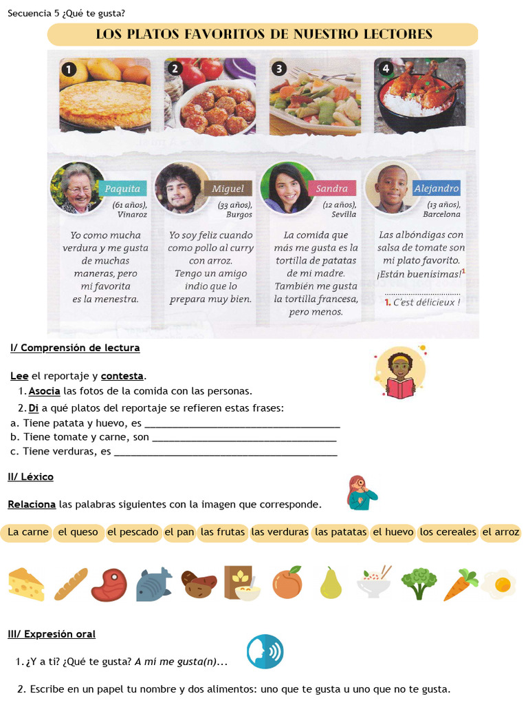 3ce Los Platos Favoritos | PDF