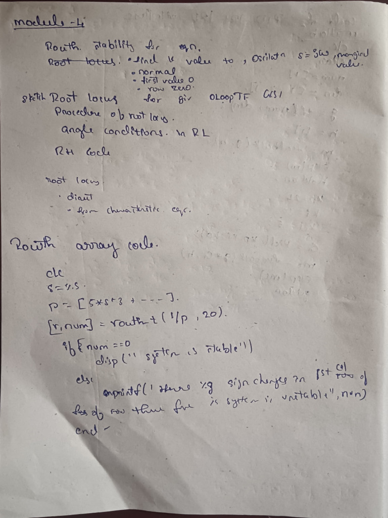 Control System Module 4 | PDF