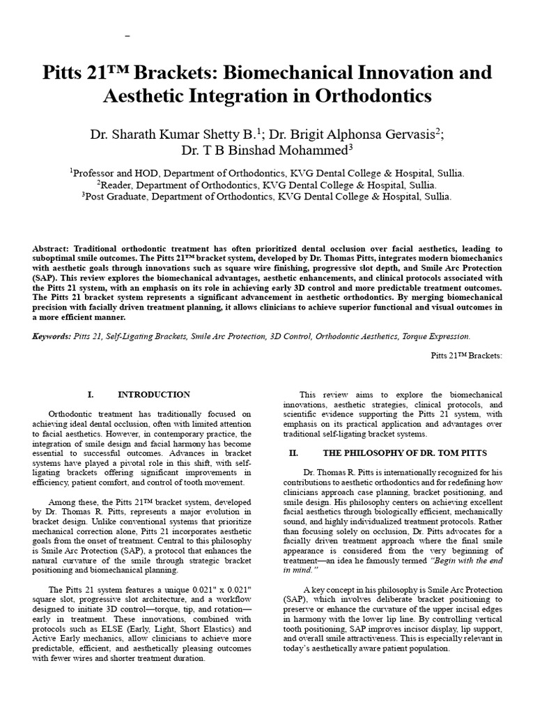 2025 Shetty Pitts 21 Brackets | PDF | Orthodontics | Mouth