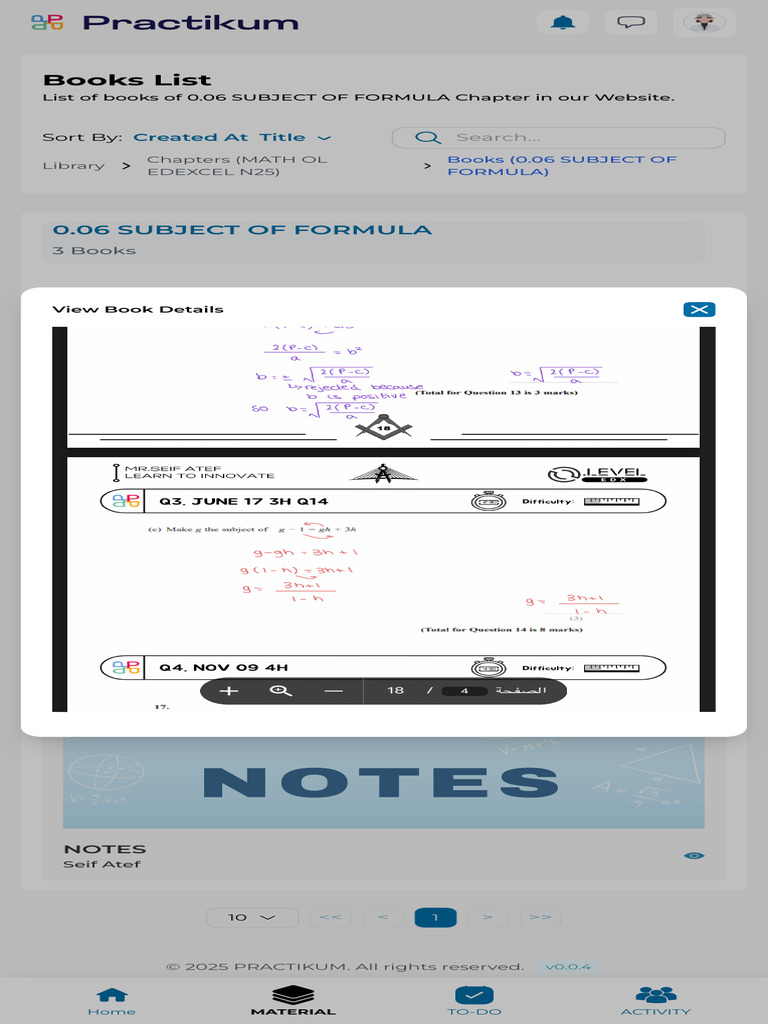 Seif Atef Math Practicum Books List | PDF