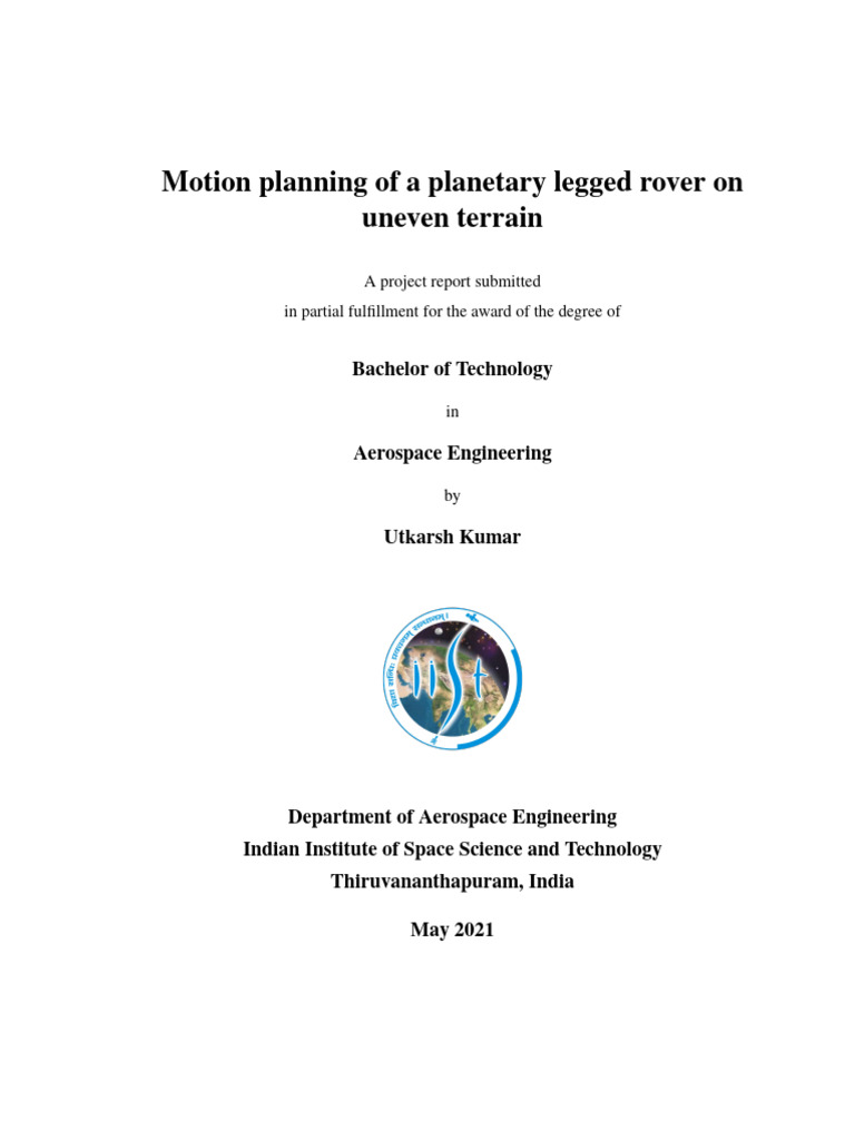 Motion Planning of A Legged Rover | PDF | Rover (Space Exploration)