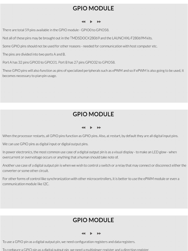 Gpio Overview | PDF