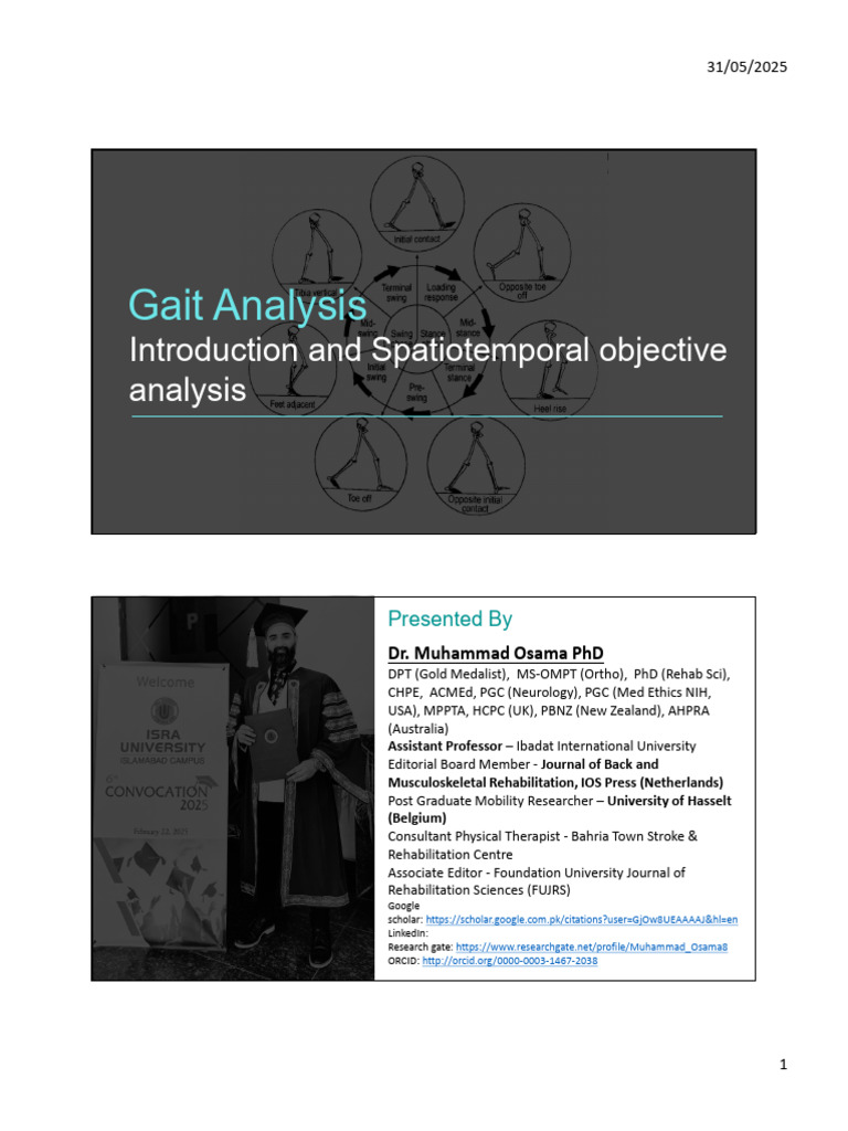6 Locomotion and Gait Analysis | PDF | Terrestrial Locomotion