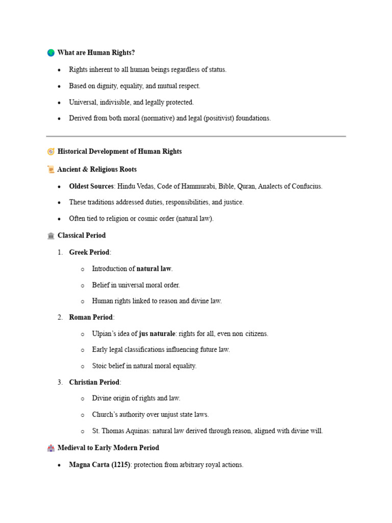 History and Development of IHL. | PDF | Human Rights | Natural Law