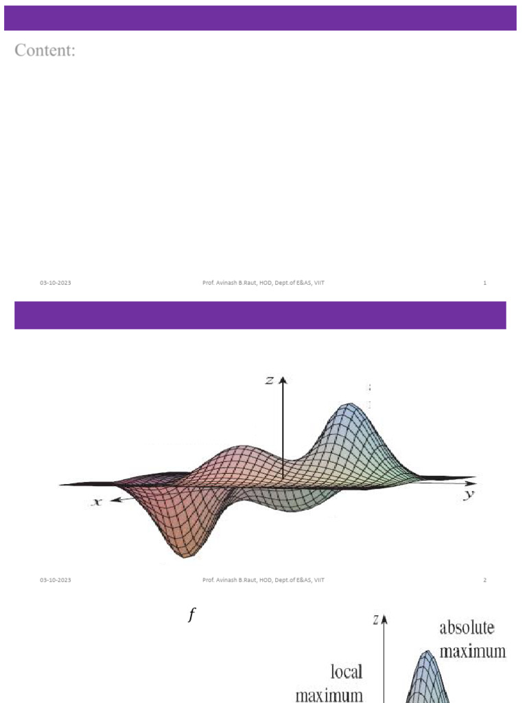 Unit II - Applications of Partial Derivatives | PDF | Derivative | Mathematical Objects