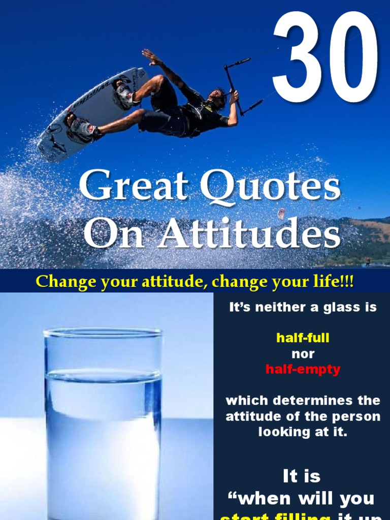 30 Great Attitude Quotes | PDF