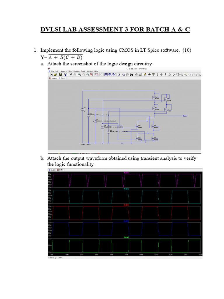 Dvlsi Lab Assessment 3 For Batch A & C - New | PDF