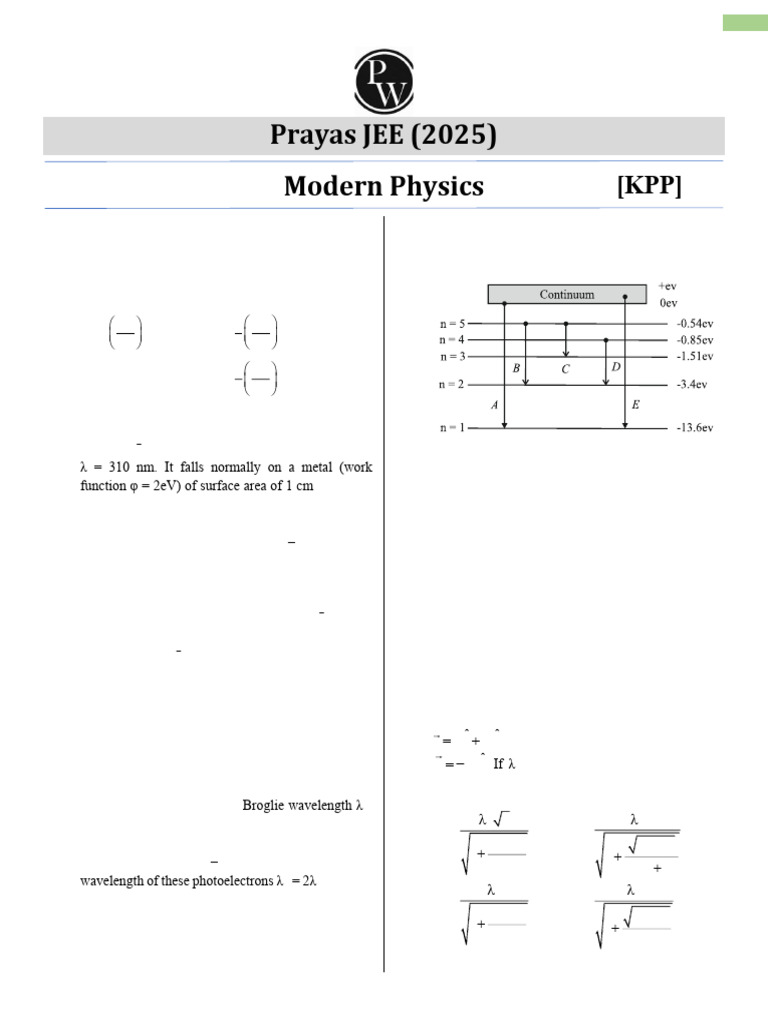 Modern Phy KPP | PDF | Electron | Electronvolt