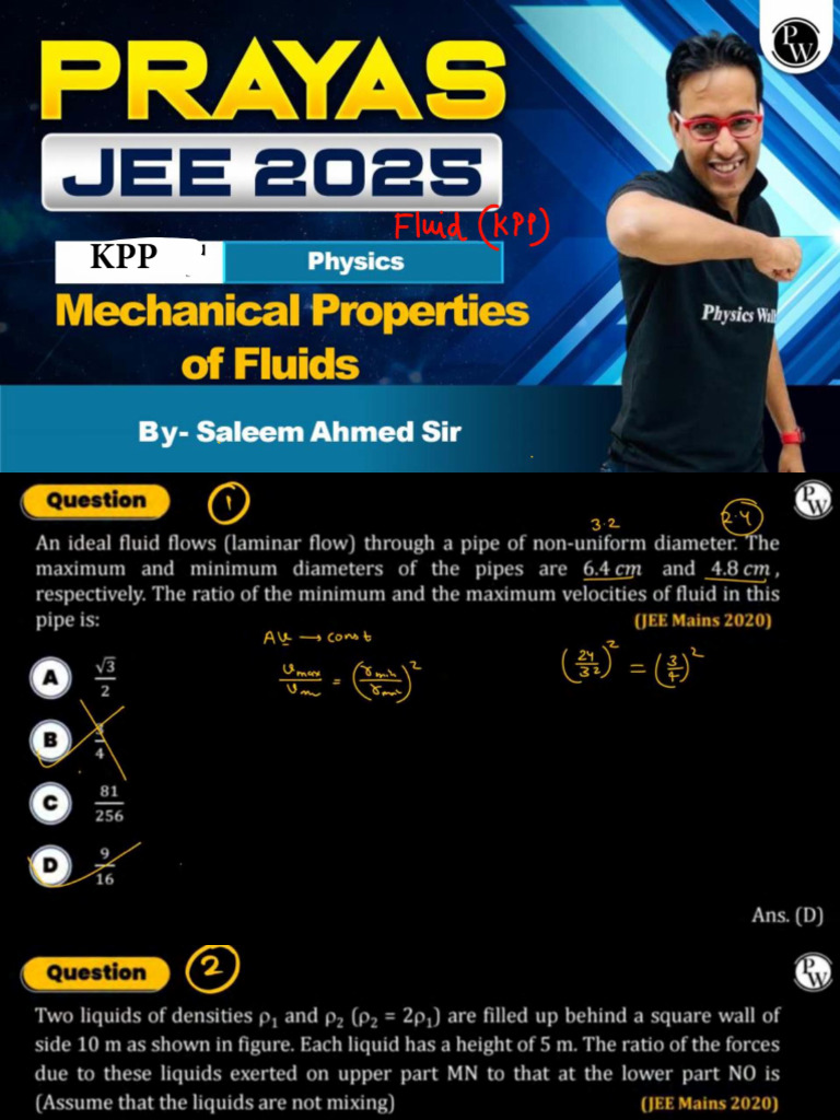 Mech Prop of Fluids KPP | PDF