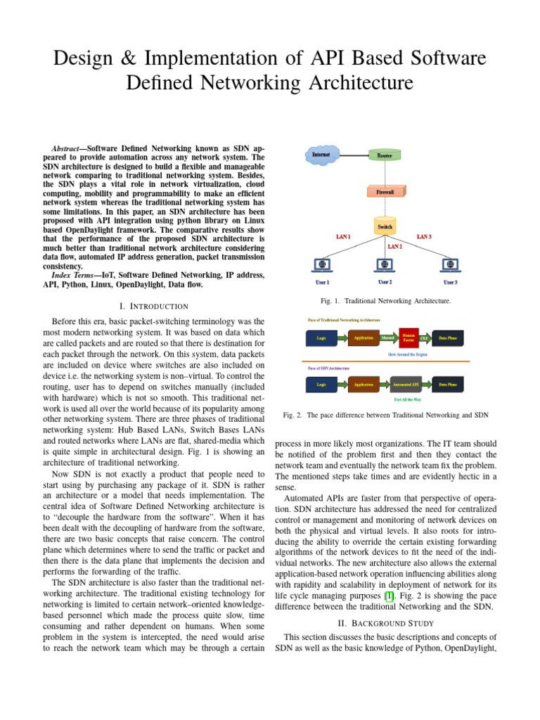 Design Implementation of API Based Software Defined Networking Architecture | PDF | Computer ...