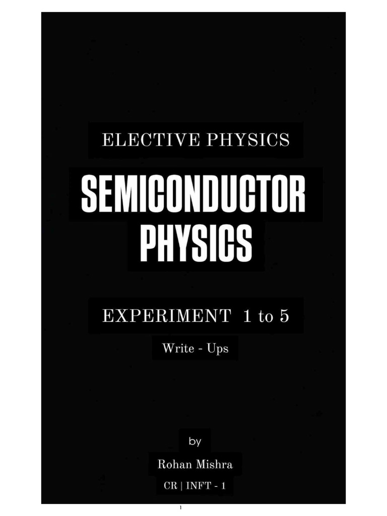 Elective Physics Experiments | PDF