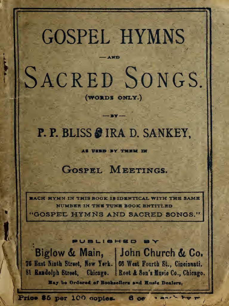 Gospel Hymns and Sacred Songs Words Only (1875) | PDF | Jesus ...