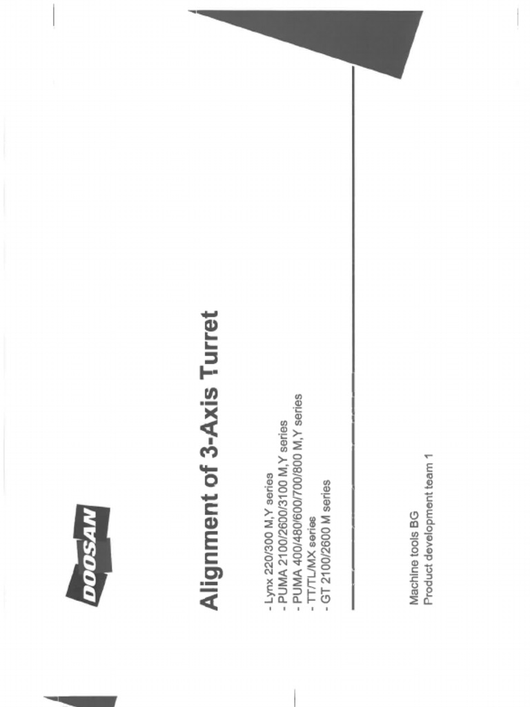 Alignment of 3 Axis Turret | PDF