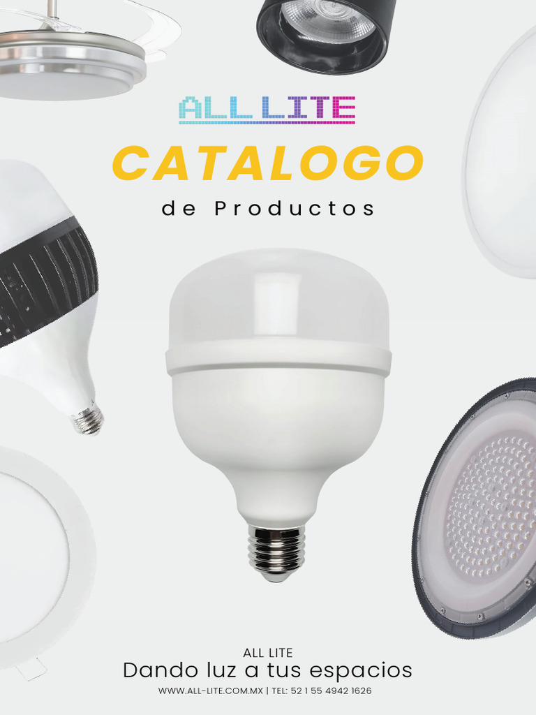 Catálogo All Lite | PDF | Diodo emisor de luz | Bombilla incandescente