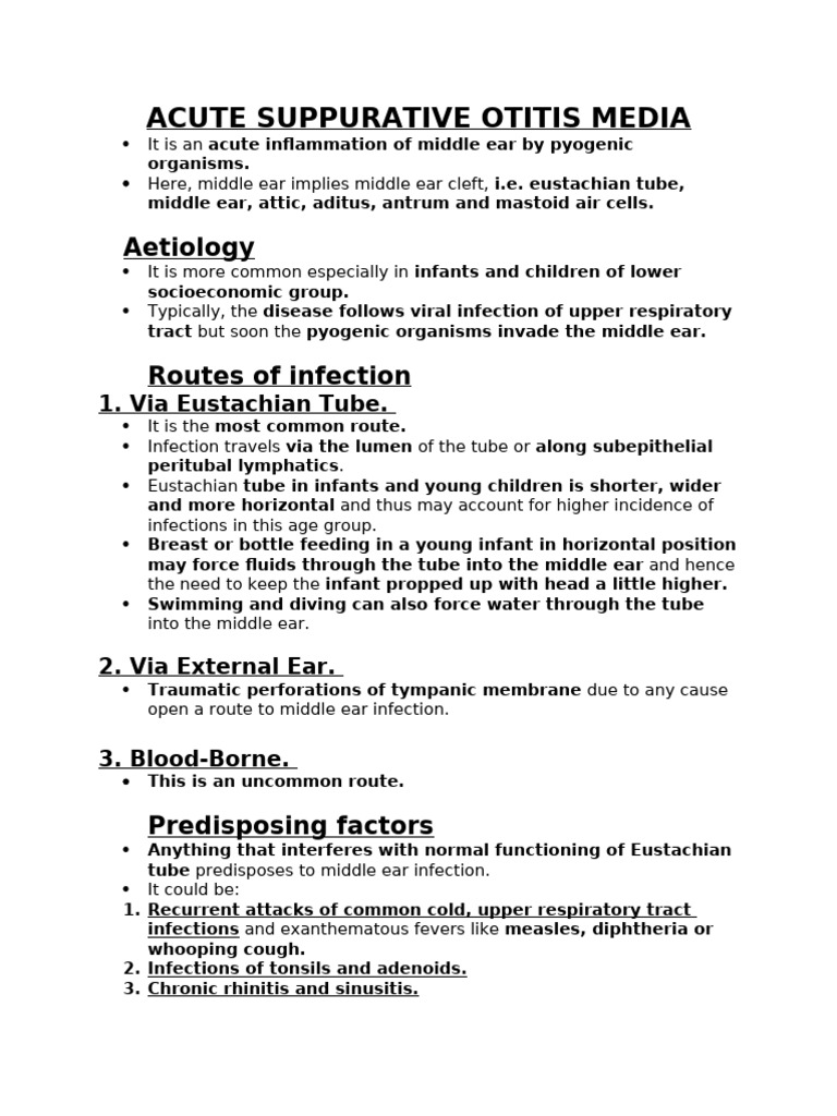 Acute Suppurative Otitis Media | PDF | Medical Specialties | Diseases ...