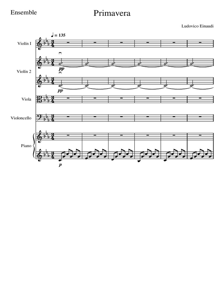 Einaudi's Primavera Sheet Music | PDF