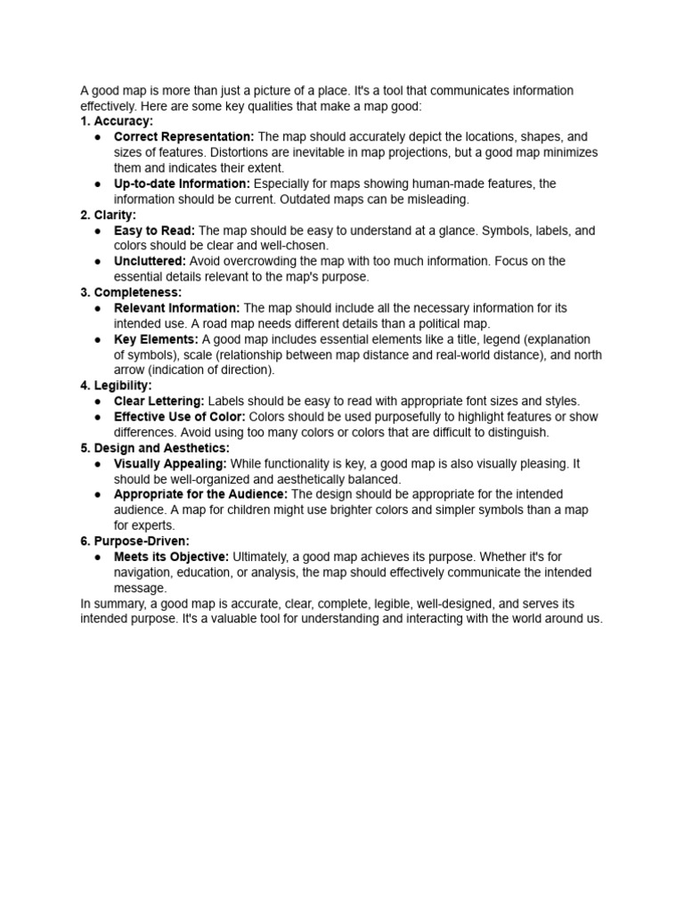 Qualities of an Effective Map | PDF