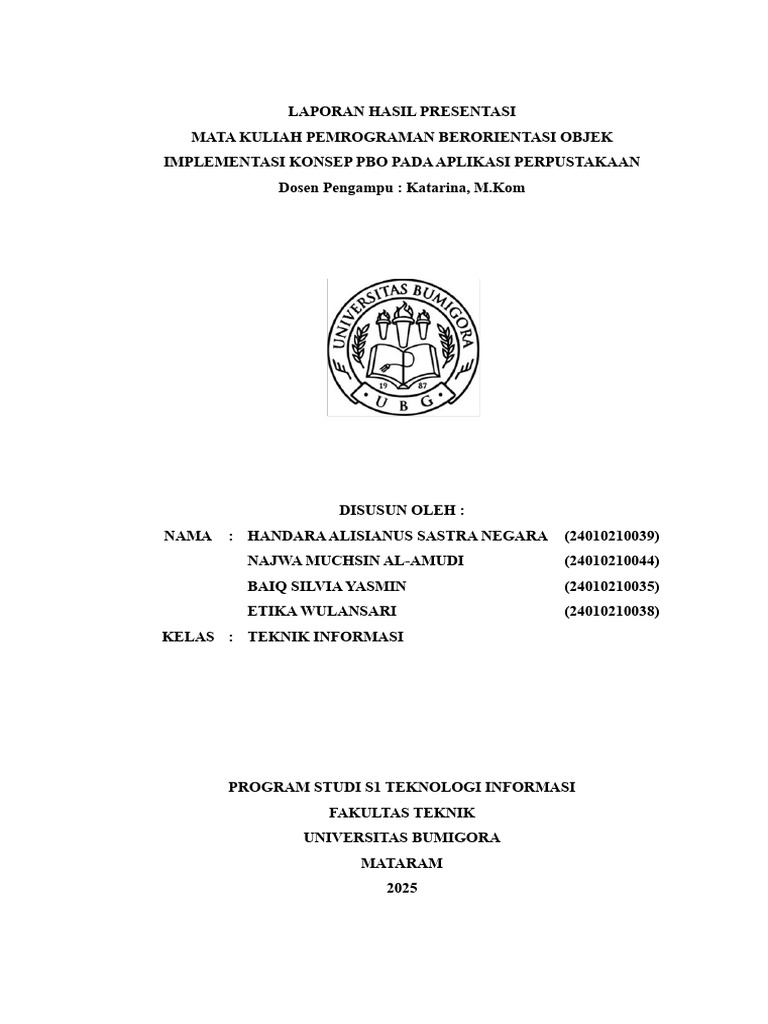 Laporan Hasil Presentasi | PDF