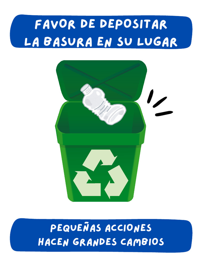 Documento A4 Letrero de Basura Ilustrado Verde - 20250717 - 180028 ...