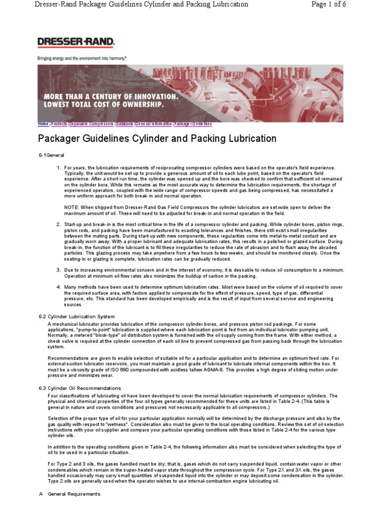 Cylinder and Packing Lube | PDF | Motor Oil | Cylinder (Engine)