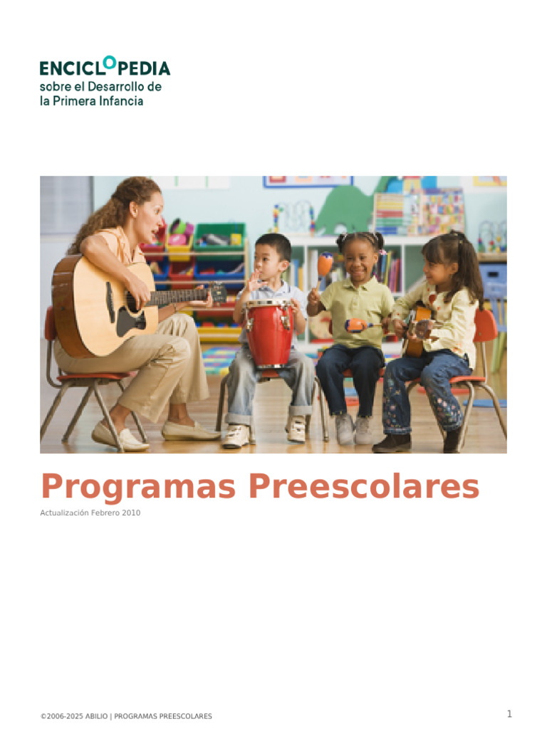 Programas Preescolares | PDF | Plan de estudios | Educación de la ...