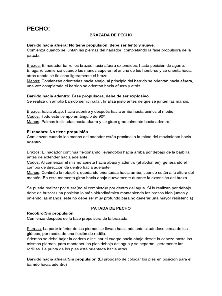 Resumen Natación | PDF | Nadando