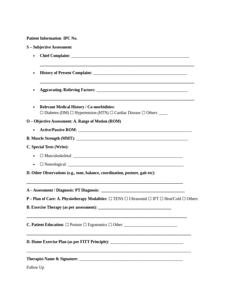 SOAP Form | PDF
