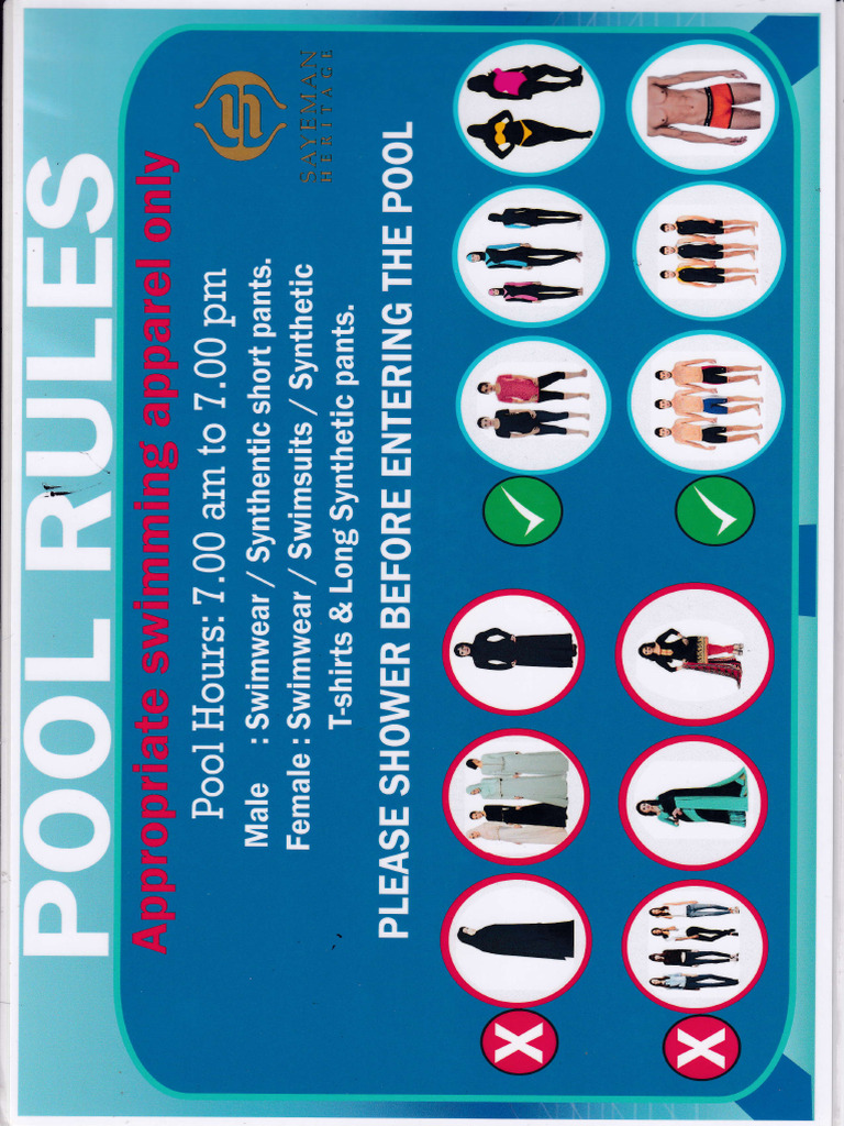 Swimming Pool Rules | PDF