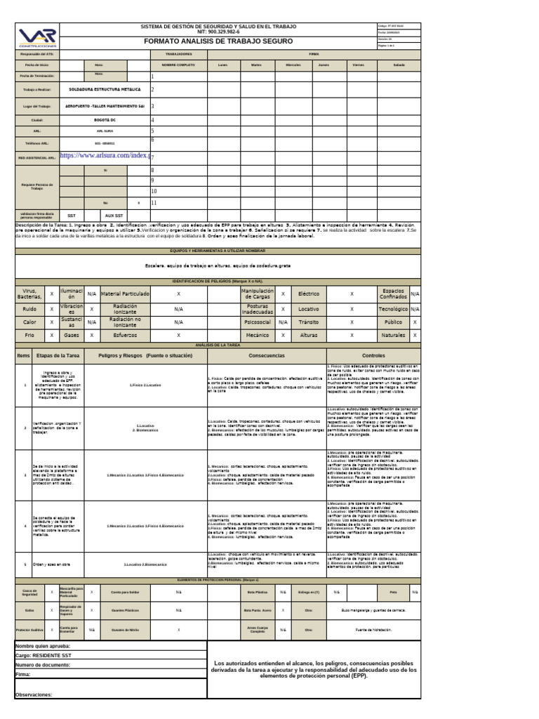 Ats Soldadura Estructura Metalica Con Escalera | PDF | Soldadura | Construcción