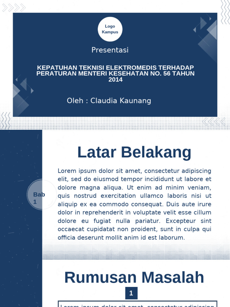 Biru Putih Abstrak Minimalis Seminar Proposal Presentasi | PDF