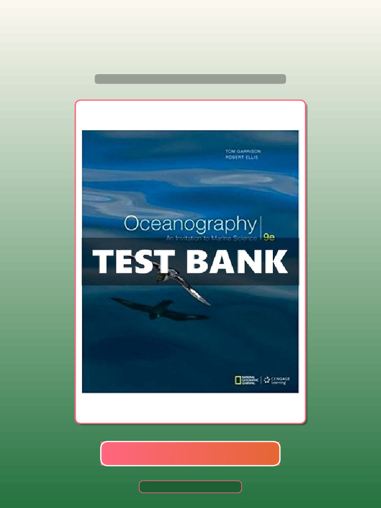 Oceanography An Invitation To Marine Science 9th Edition Garrison | PDF | Science | Knowledge