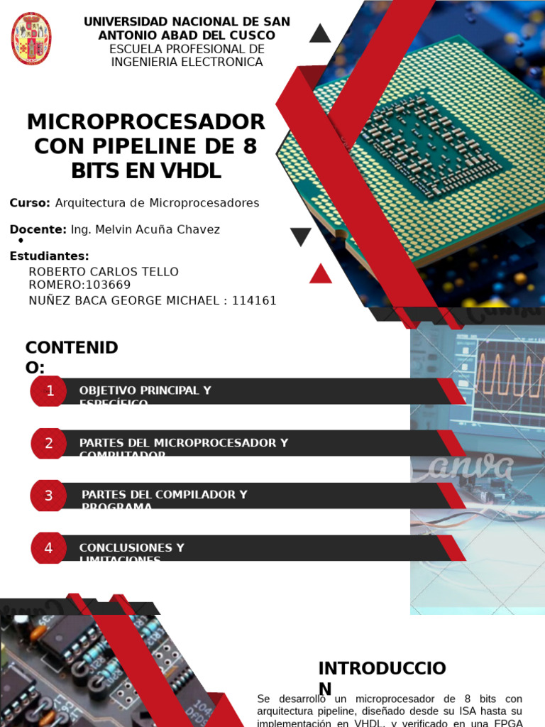 Final - George Nuñez, Tello Romeo, Benjamin | PDF | Microprocesador ...