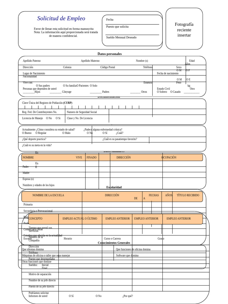 Solicitu de Empleo | PDF