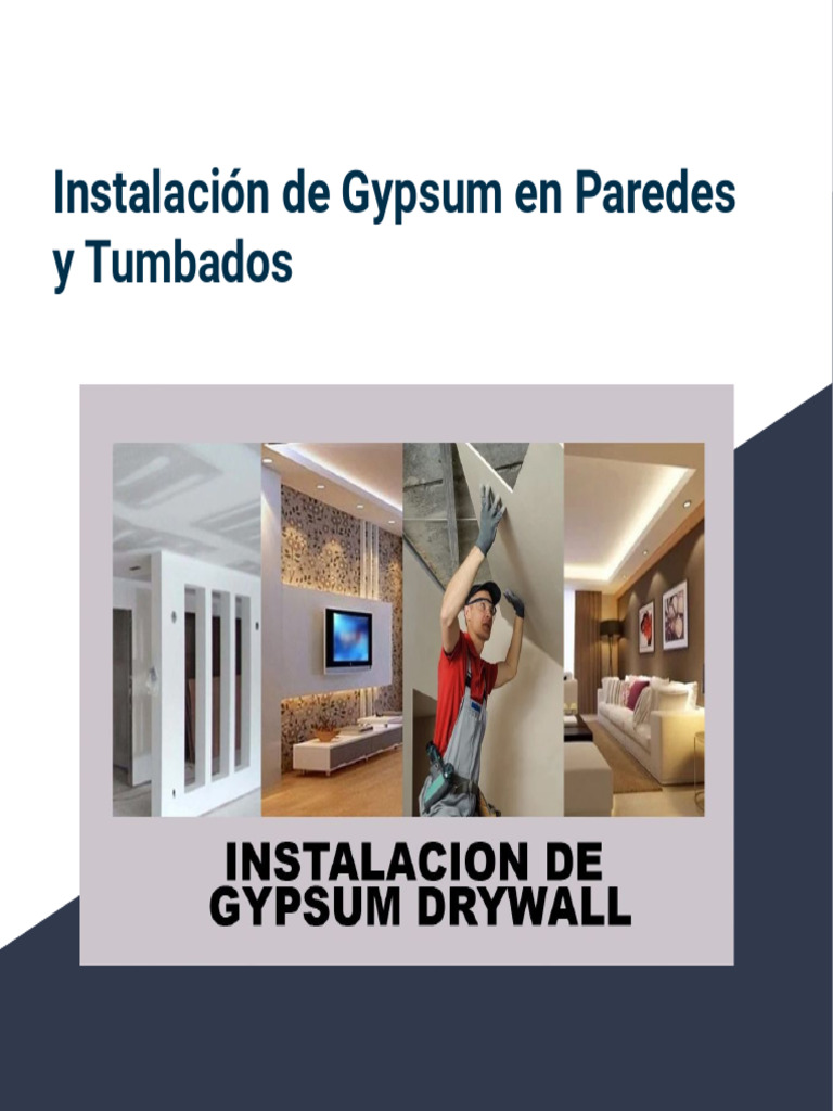 Curso de Instalación de Gypsum en Paredes y Tumbados | PDF