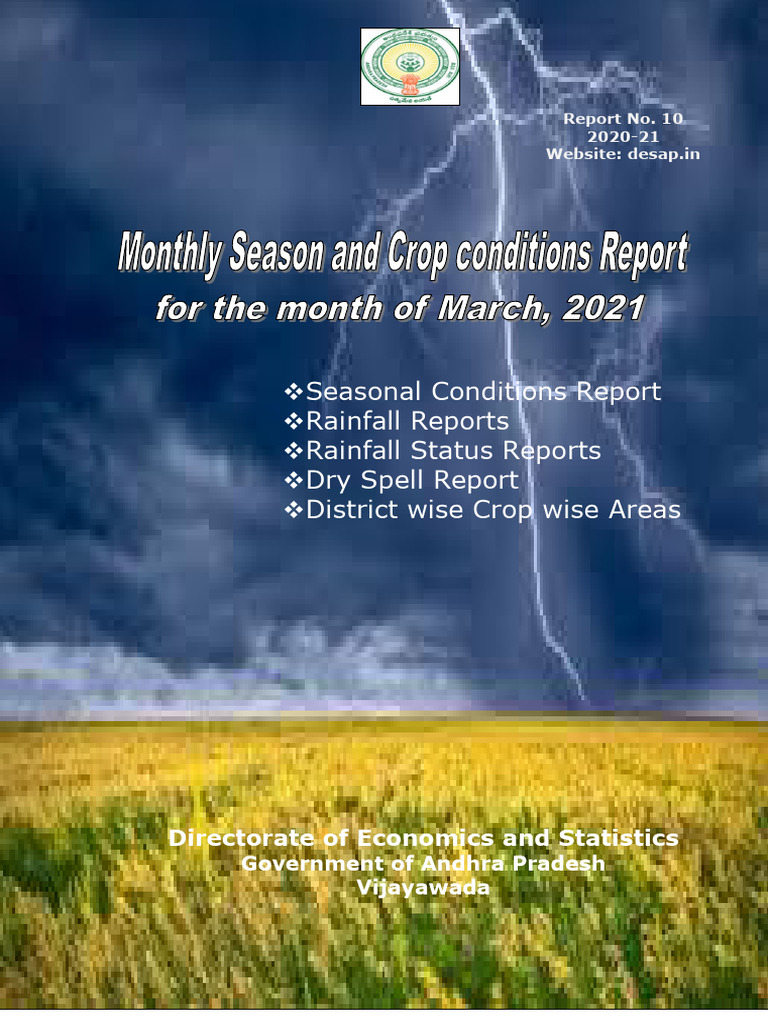 Monthly Season Crop Condition Report MARCHSCR2021 | PDF | Vegetables ...