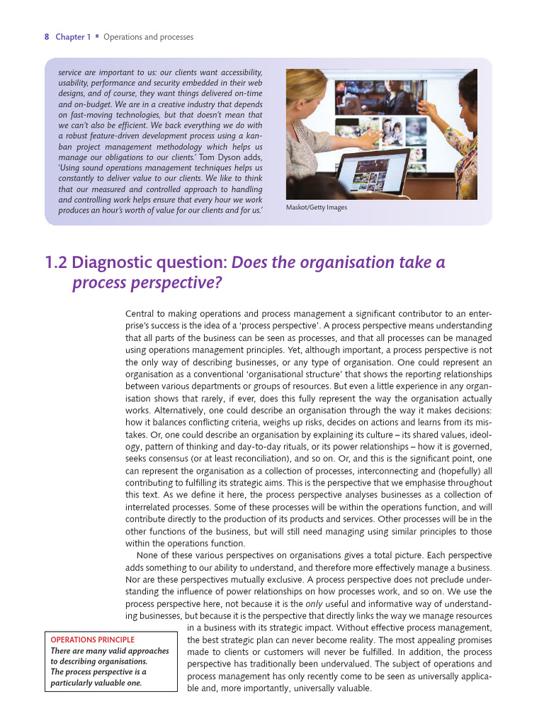 Operations Management and Process Perspective | PDF