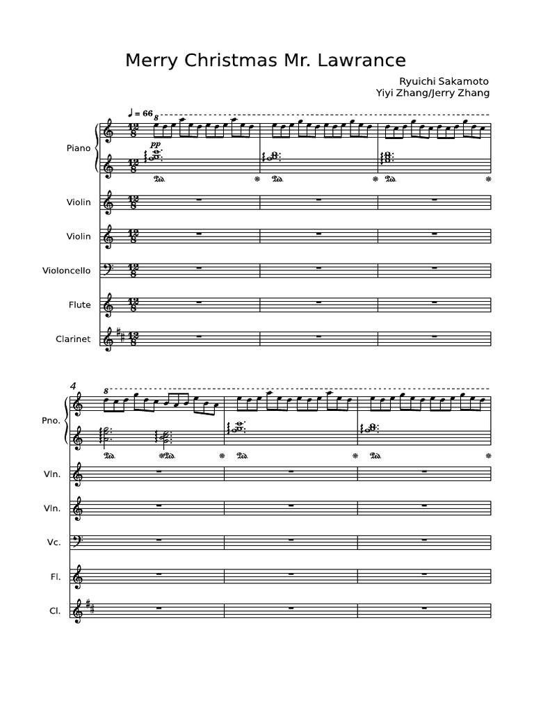Ryuichi Sakamoto - Yiyi Zhang - Jerry Zhang - Merry Christmas Mr. Lawrance | PDF
